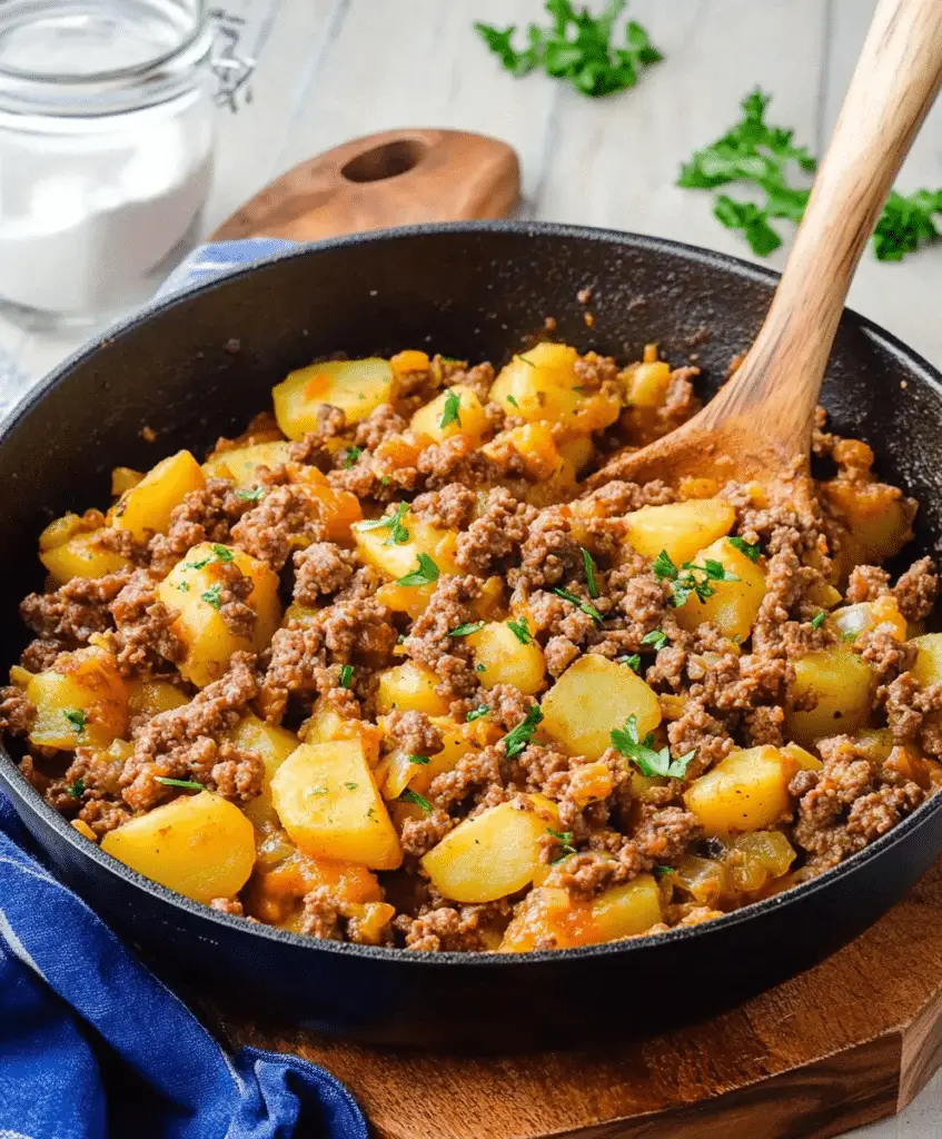 Ground Beef And Potatoes Skillet Recipe - recipesee.com