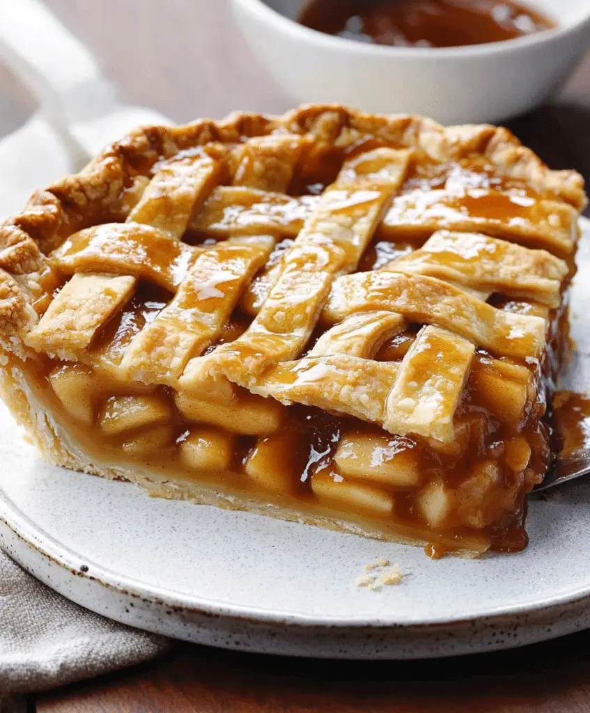 Salted Caramel Apple Pie Recipe - recipesee.com