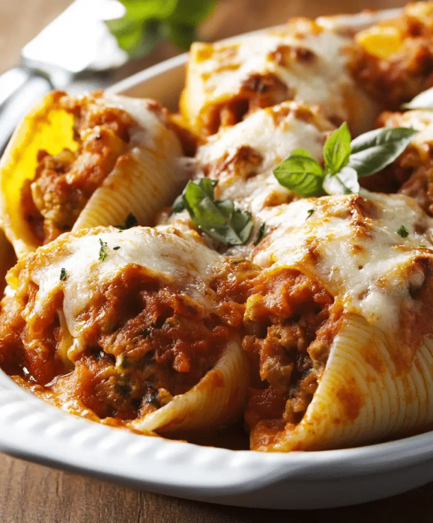 Baked Stuffed Shells Recipe - recipesee.com