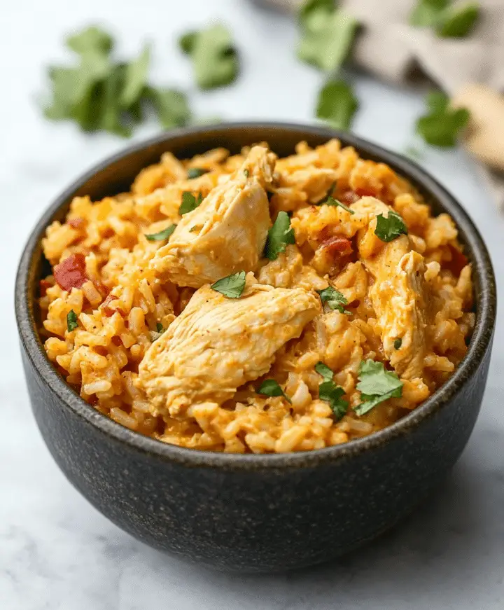 Easy One Pot Queso Chicken And Rice Recipe - recipesee.com
