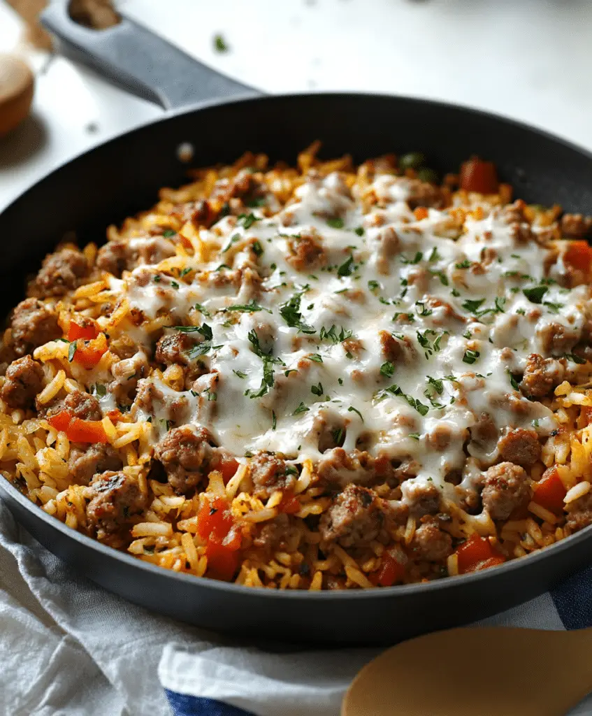 Ground Sausage And Rice Skillet Recipe - recipesee.com