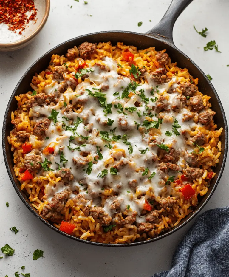Ground Sausage And Rice Skillet Recipe - recipesee.com