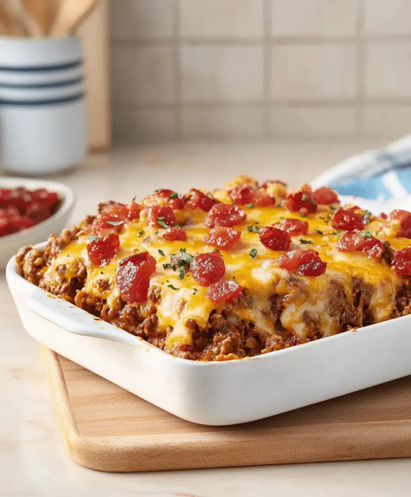 Southern Five Layer Beef Casserole Recipe - recipesee.com