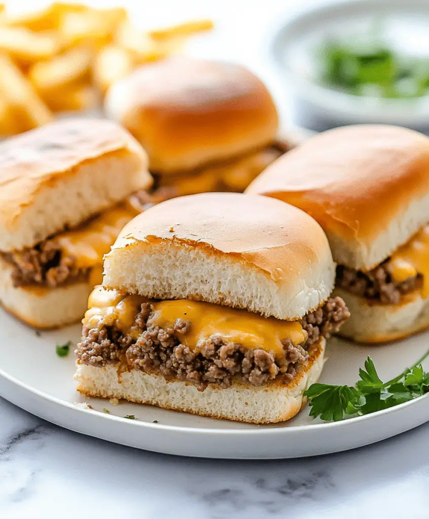 Cheesy Ground Beef Sliders Recipe - recipesee.com