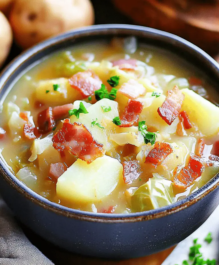 Irish Bacon Cabbage And Potato Soup Recipe - recipesee.com