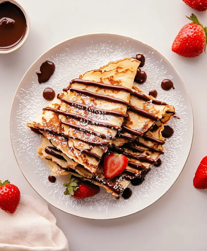 Nutella Cream-filled Crepes Recipe - recipesee.com