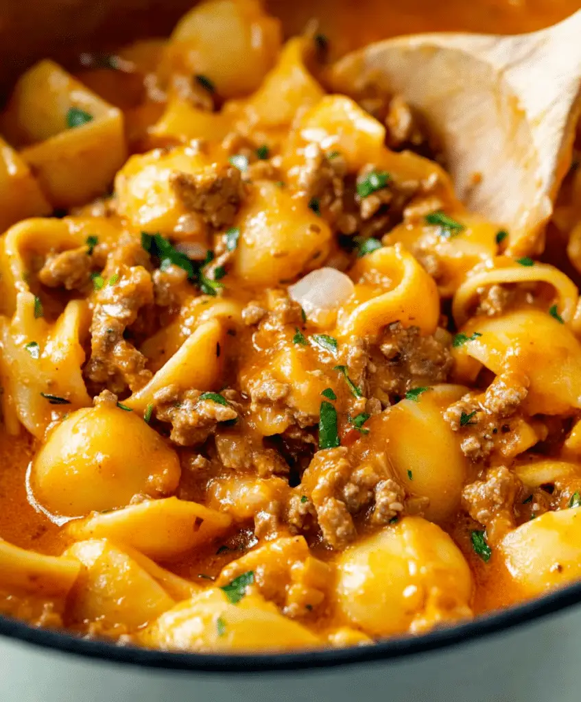 One Pot Beef Taco Pasta Recipe - recipesee.com