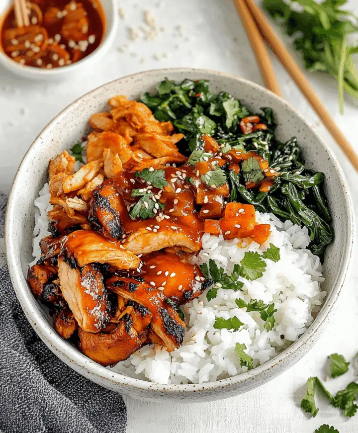 Korean Chicken Rice Bowls Recipe - recipesee.com