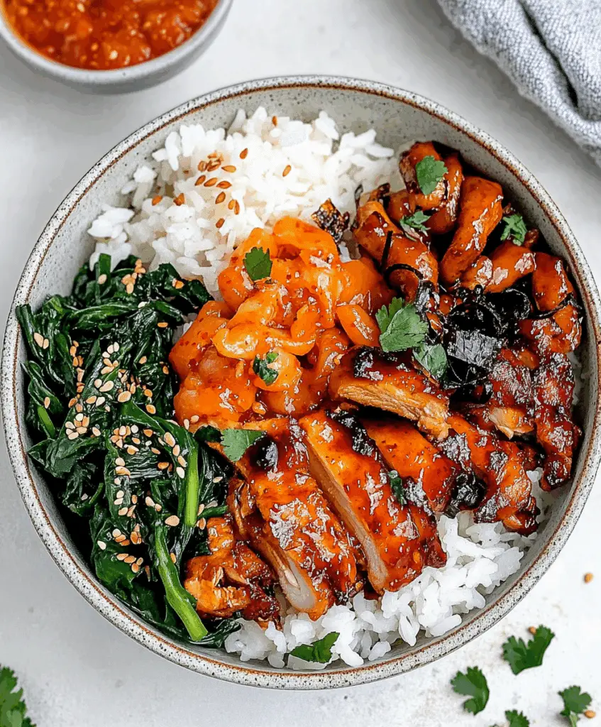 Korean Chicken Rice Bowls Recipe - recipesee.com