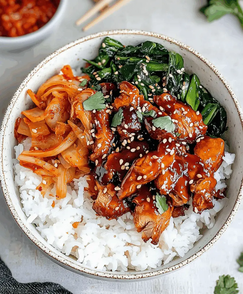 Korean Chicken Rice Bowls Recipe - recipesee.com